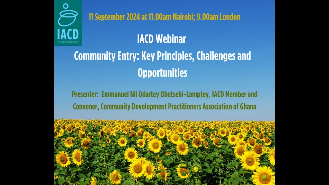 IACD Webinar: Community Entry: Key Principles, Challenges and ...