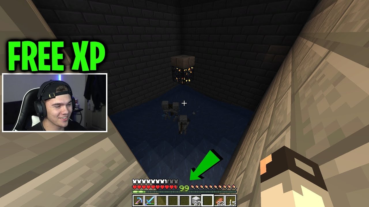 SKELETON XP FARM! (minecraft ep.8) - YouTube