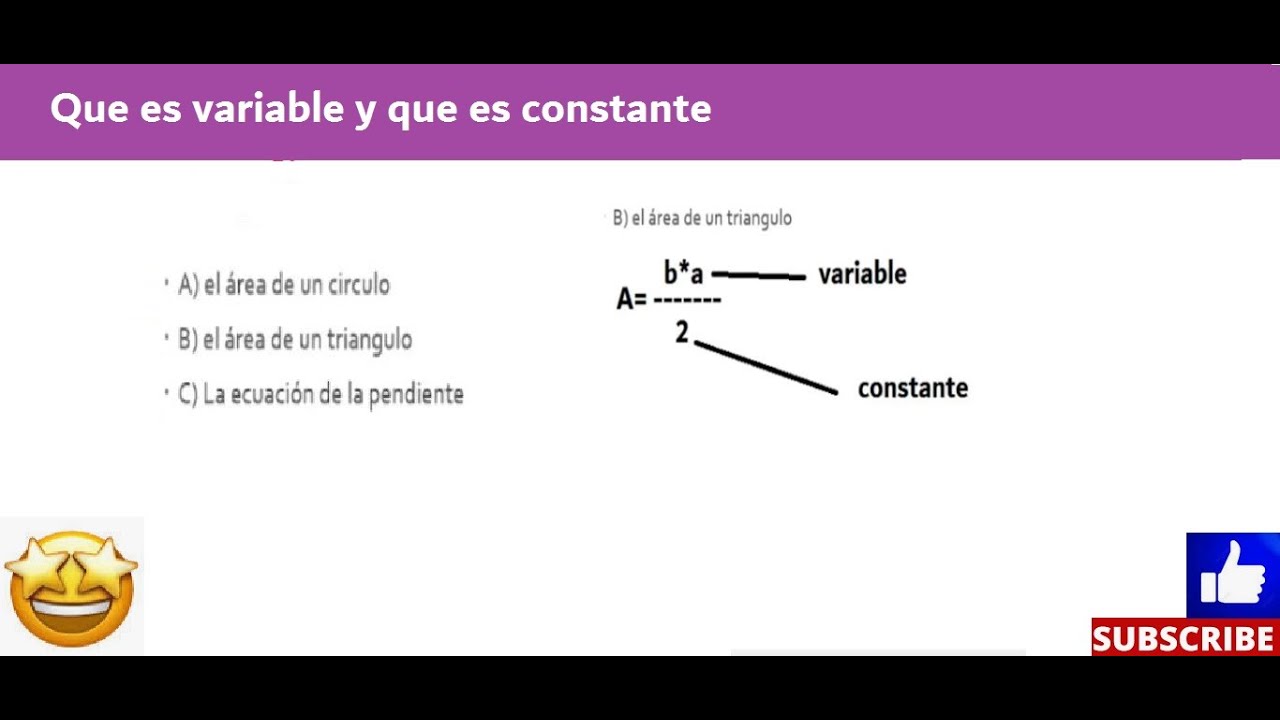 Que es variable y que es constante - YouTube