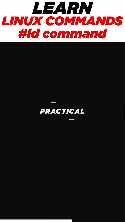 Linux Command Line Practicals for Beginners - ID command - YouTube
