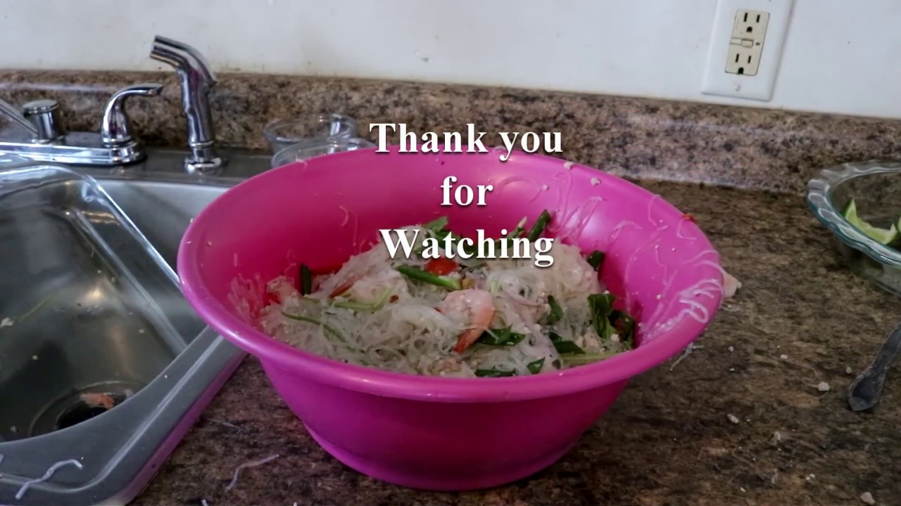 Ua peev choj qaub/ glass noodle - YouTube