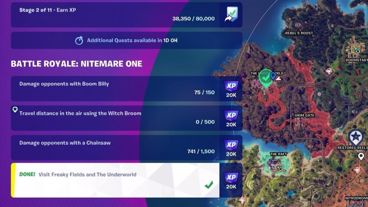 Visit Freaky Fields and The Underworld - NITEMARE ONE Fortnite - YouTube