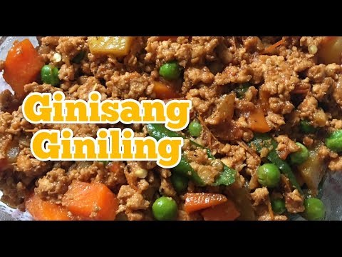 GINISANG GINILING RECIPE | HOW TO COOK SAUTÉED MINCED PORK | Pepperhona ...