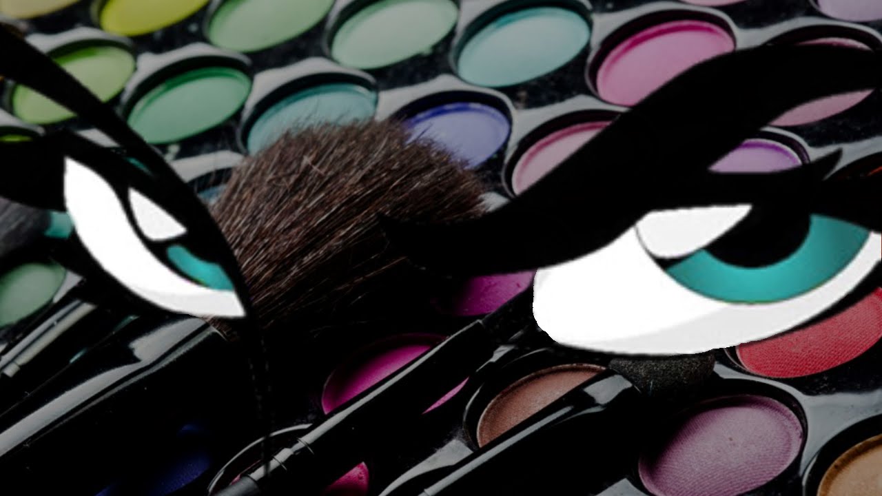 Winged eyes show makeup - How to color guard - YouTube