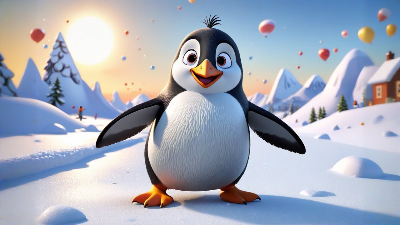 Polly Penguin Hops on Ice | Winter Animal Song for Kids | Movement ...