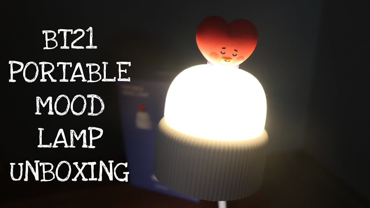 [HERIA SHOP] BT21 PORTABLE MOOD LAMP UNBOXING - YouTube