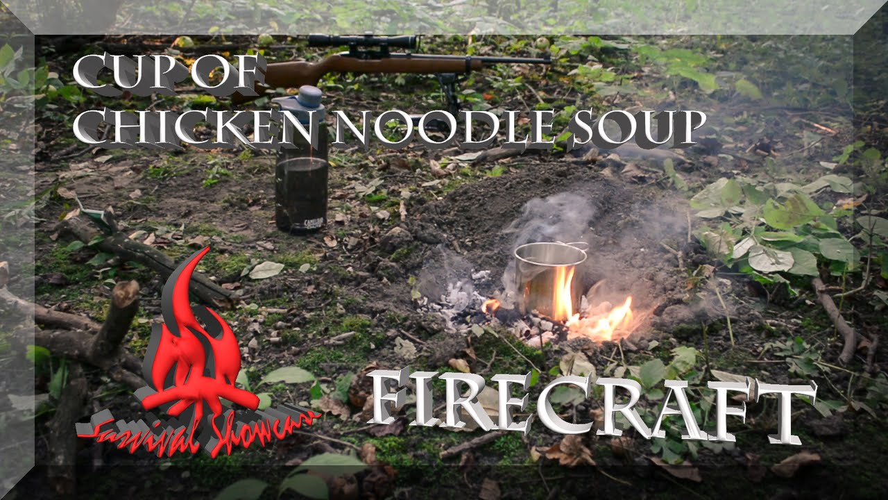 Small Cooking Fire & Chicken Noodle Soup - YouTube