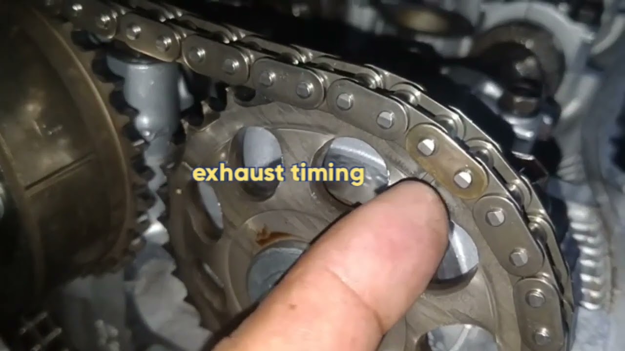 Toyota previa timing chain marking 2az-fe 2006 - YouTube