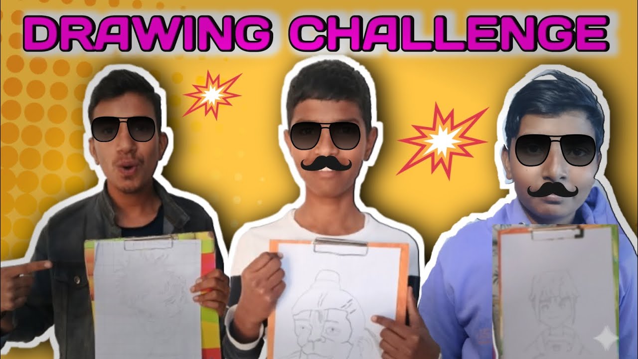 30 minute drawing challenge 😰😰 हालत खराब हो‌‌ गई 🤠🤠 - YouTube