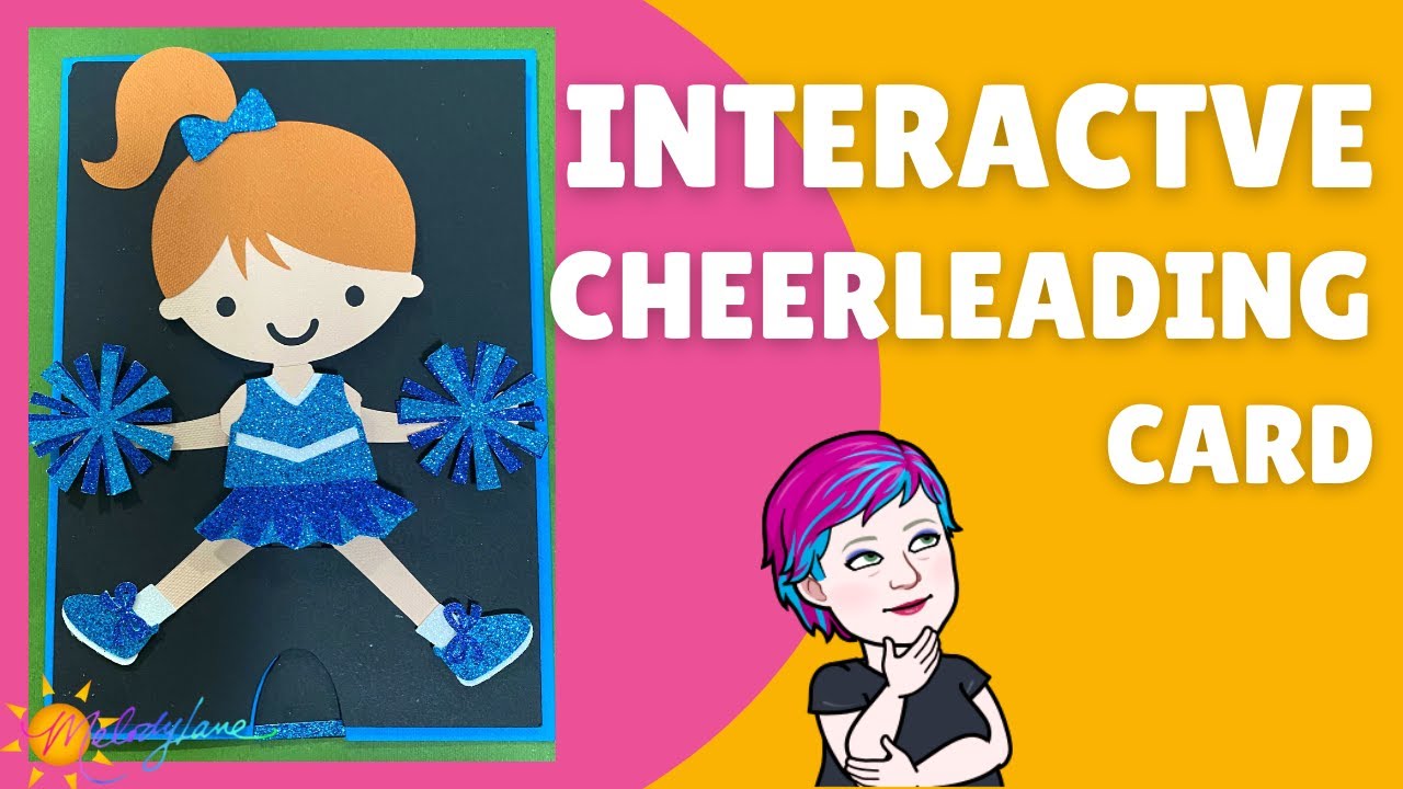 Interactive Cheerleader Card with Cricut - YouTube
