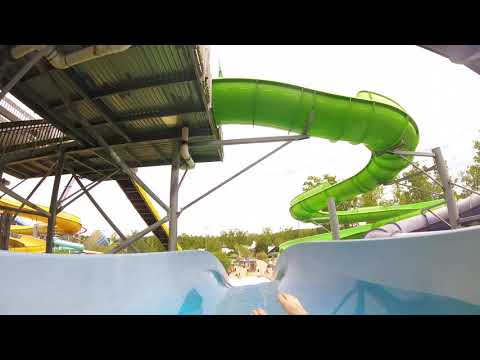 Blue Hurricane Mountain slide - Six Flags Hurricane Harbor New Jersey ...