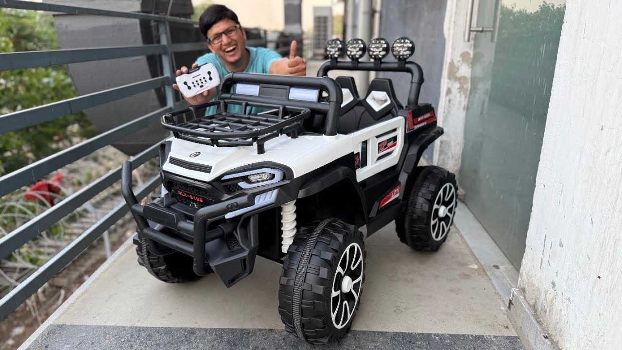 Remote Control Ride on Jeep Unboxing and Ride Test Amazing Battery ...