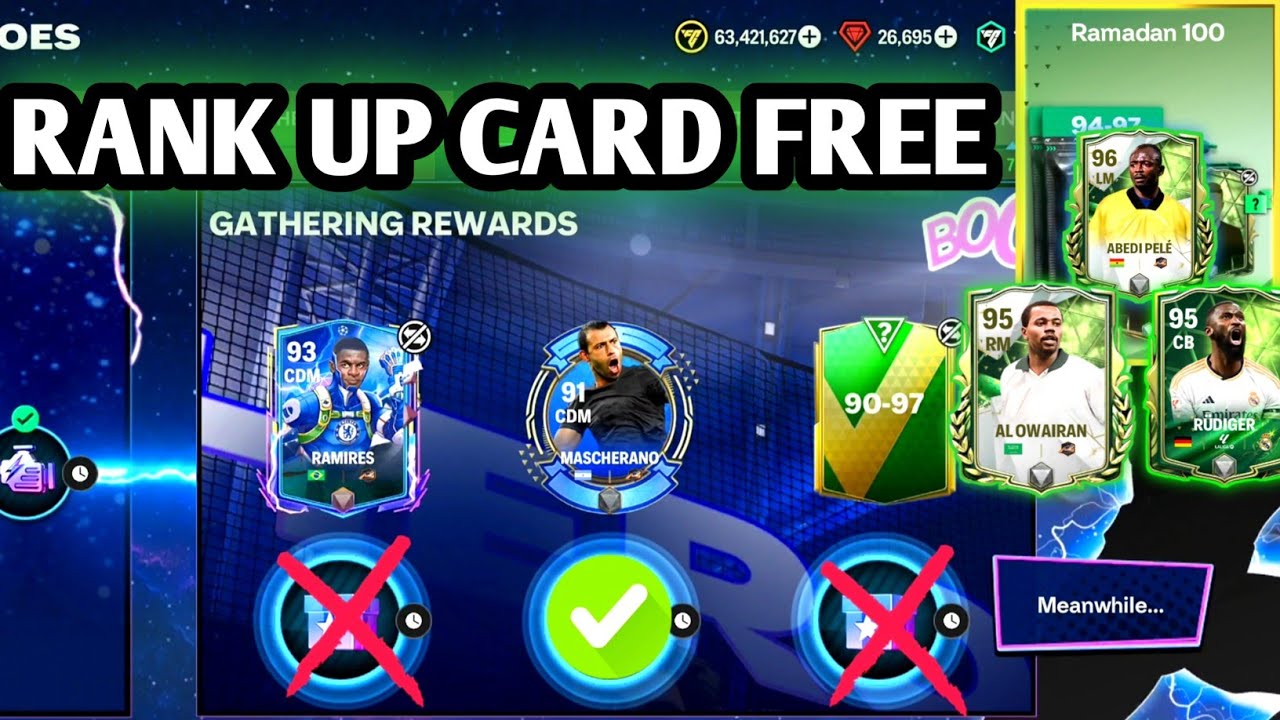 RANK UP CARD MASCHERAND OVR 91 | Ramadan 100 Pcak | FC Mobile - YouTube