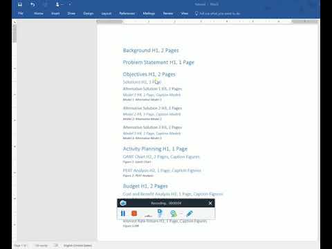 Tutorial Microsoft Word Interactive Proposal: Page Break - YouTube