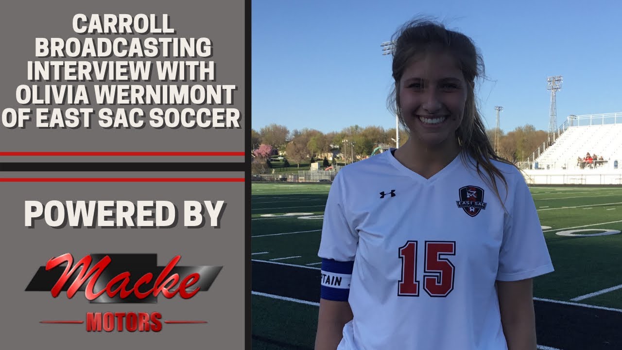 Tyler Brunner talks with Olivia Wernimont of East Sac Soccer after 1-0 ...
