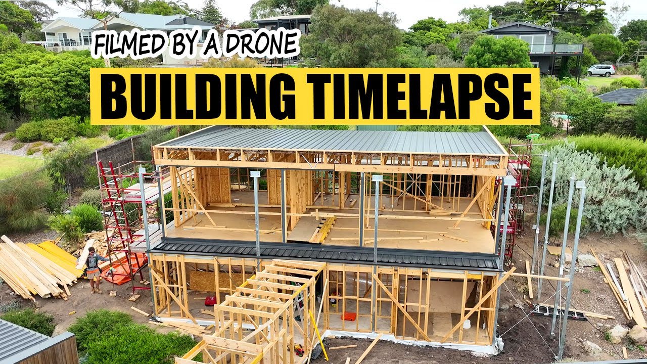 BUILDING A HOUSE - Start to Finish by DRONE - YouTube