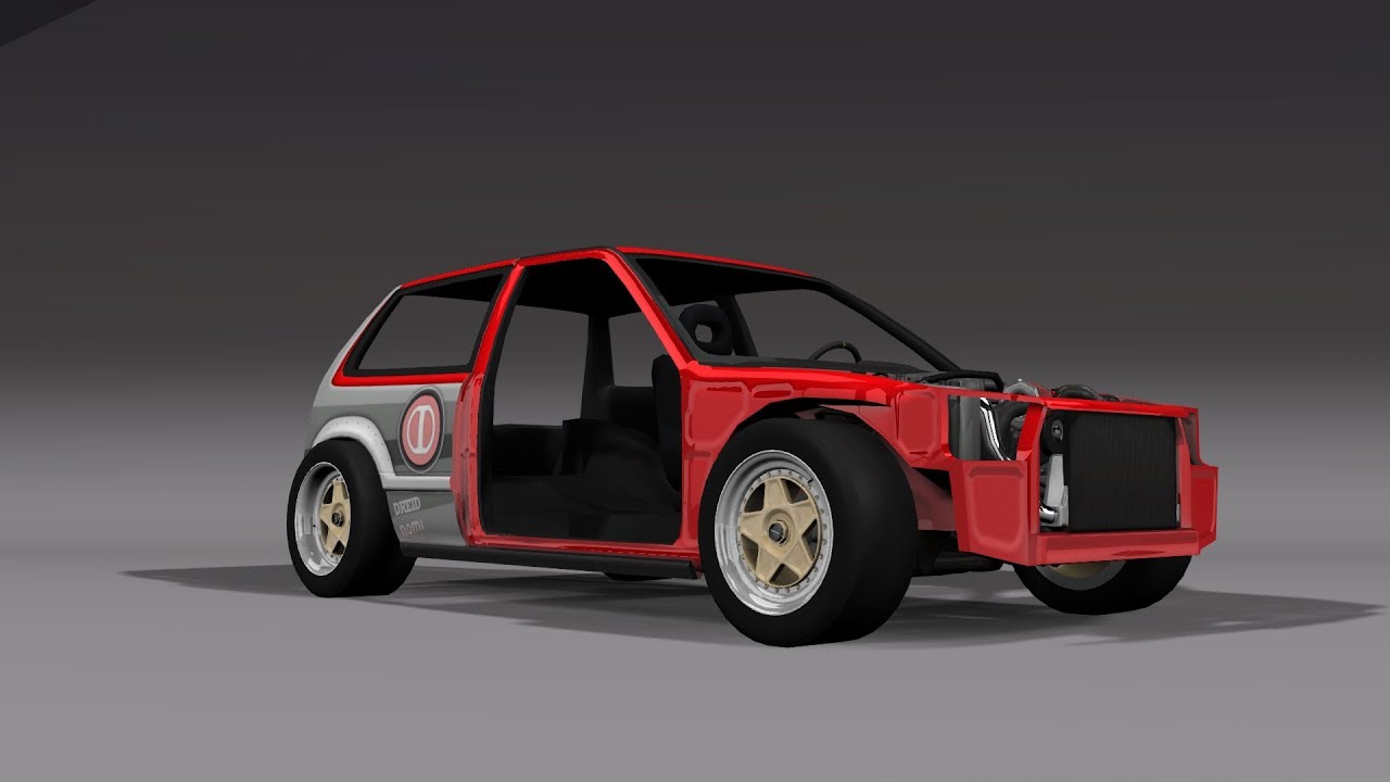 BeamNG Drive - V6 AWD Covet Go-Cart - YouTube