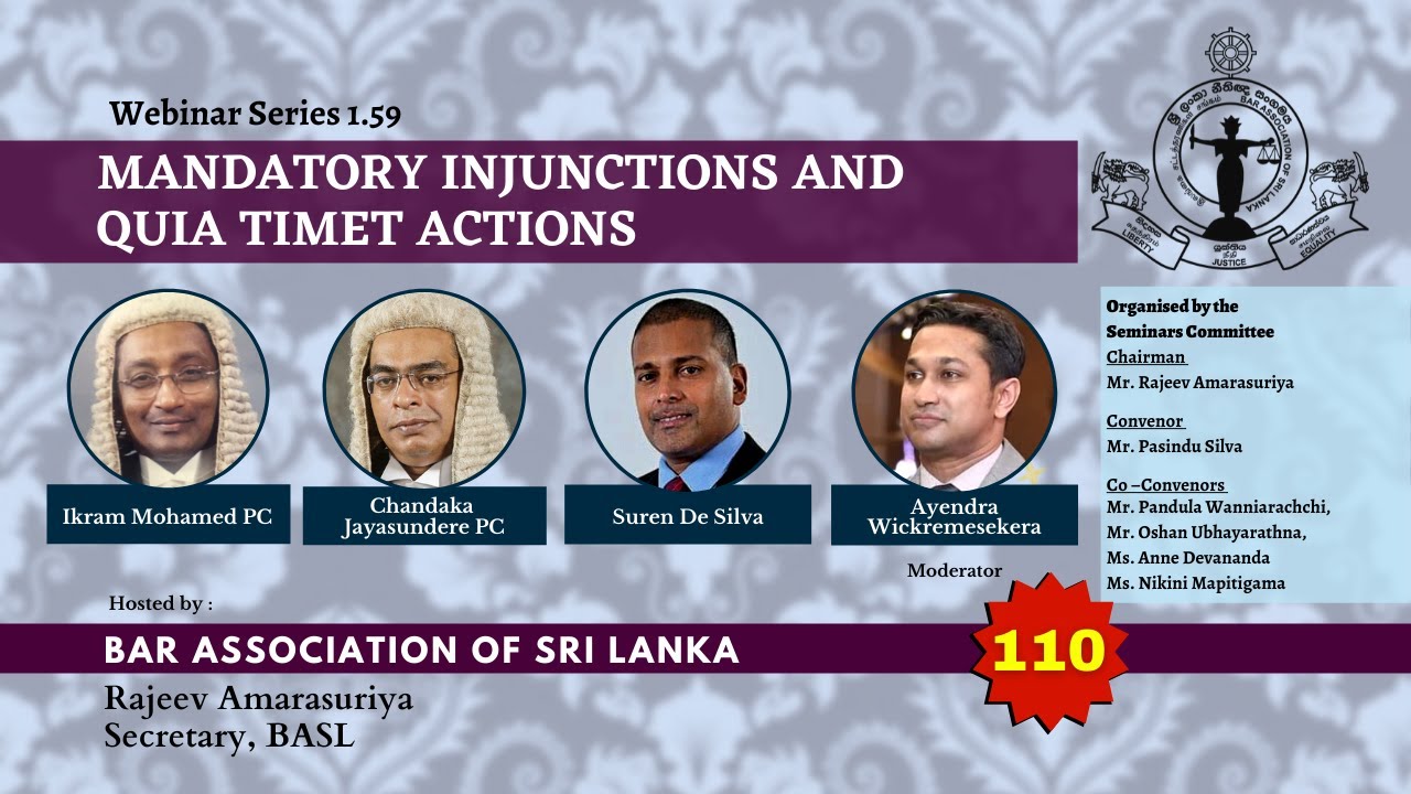 BASL Webinar 1.59 - Mandatory Injunctions and Quia Timet Actions - YouTube