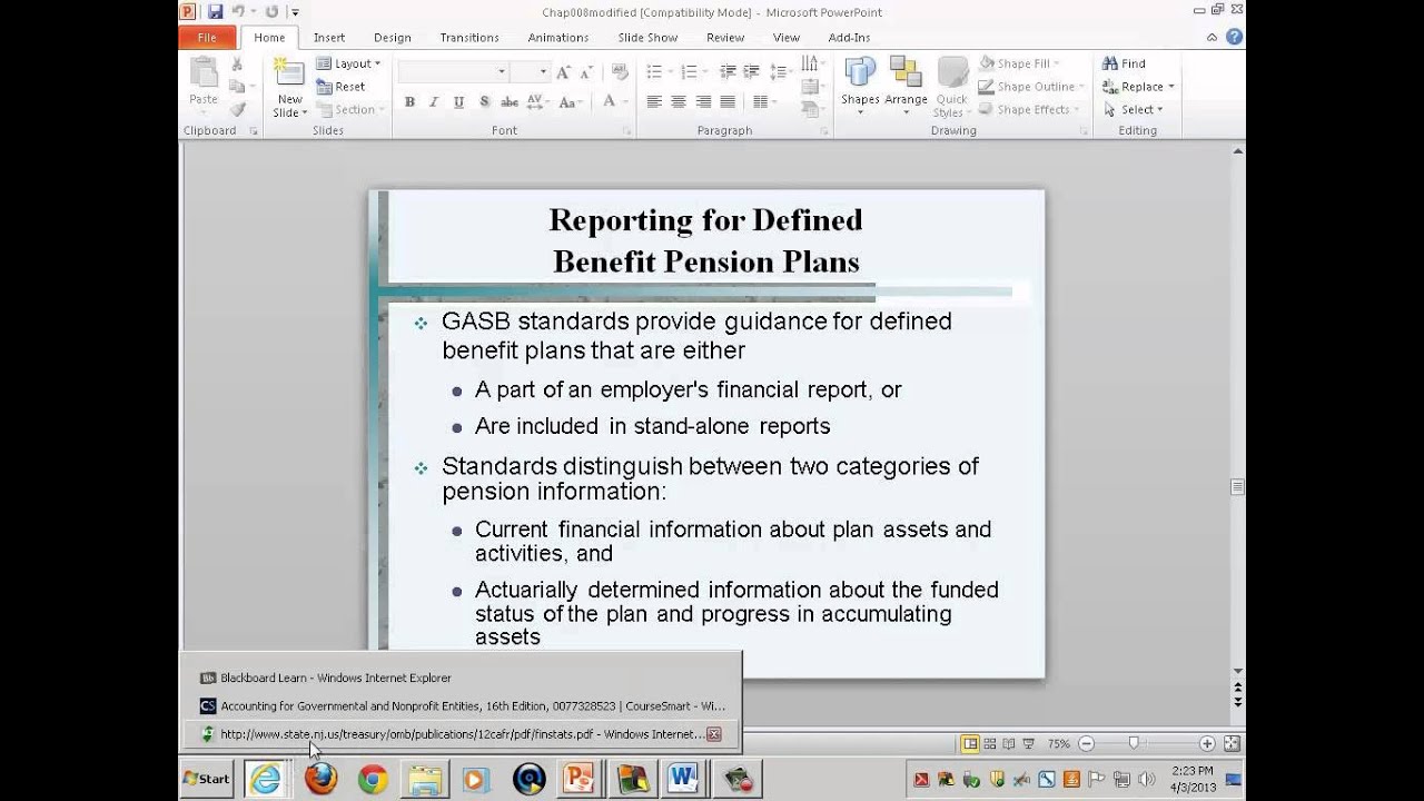 Government & Non-Profit Accounting: Accounting for Fiduciary Activities ...