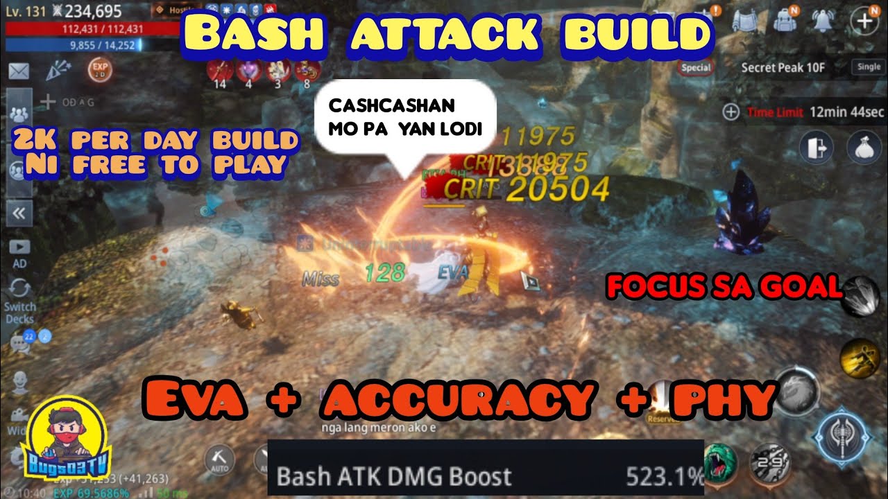 Mir4 - Bash attack build for PVM lets G! - YouTube