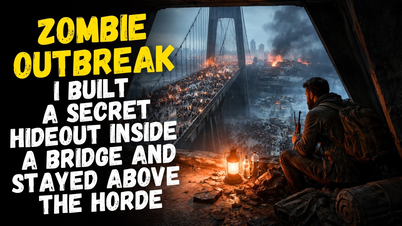 ZOMBIE OUTBREAK: I Built a Secret Hideout Inside a Bridge Pylon and ...