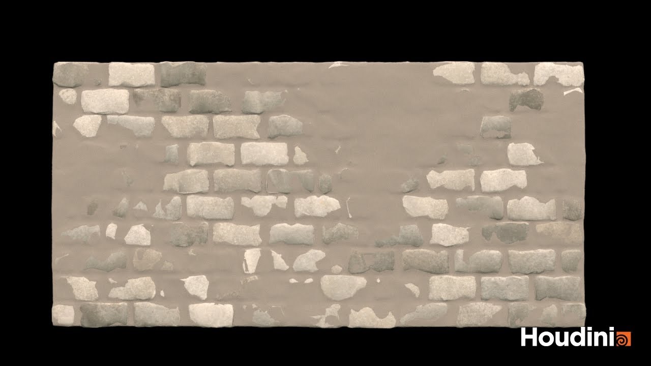 Brick erosion in Houdini 3/3 - 合併泥灰與磚牆 - YouTube