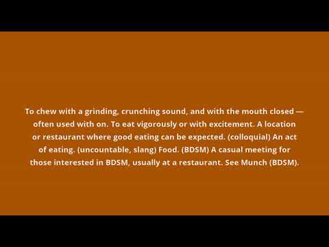 what is the meaning of munch - YouTube