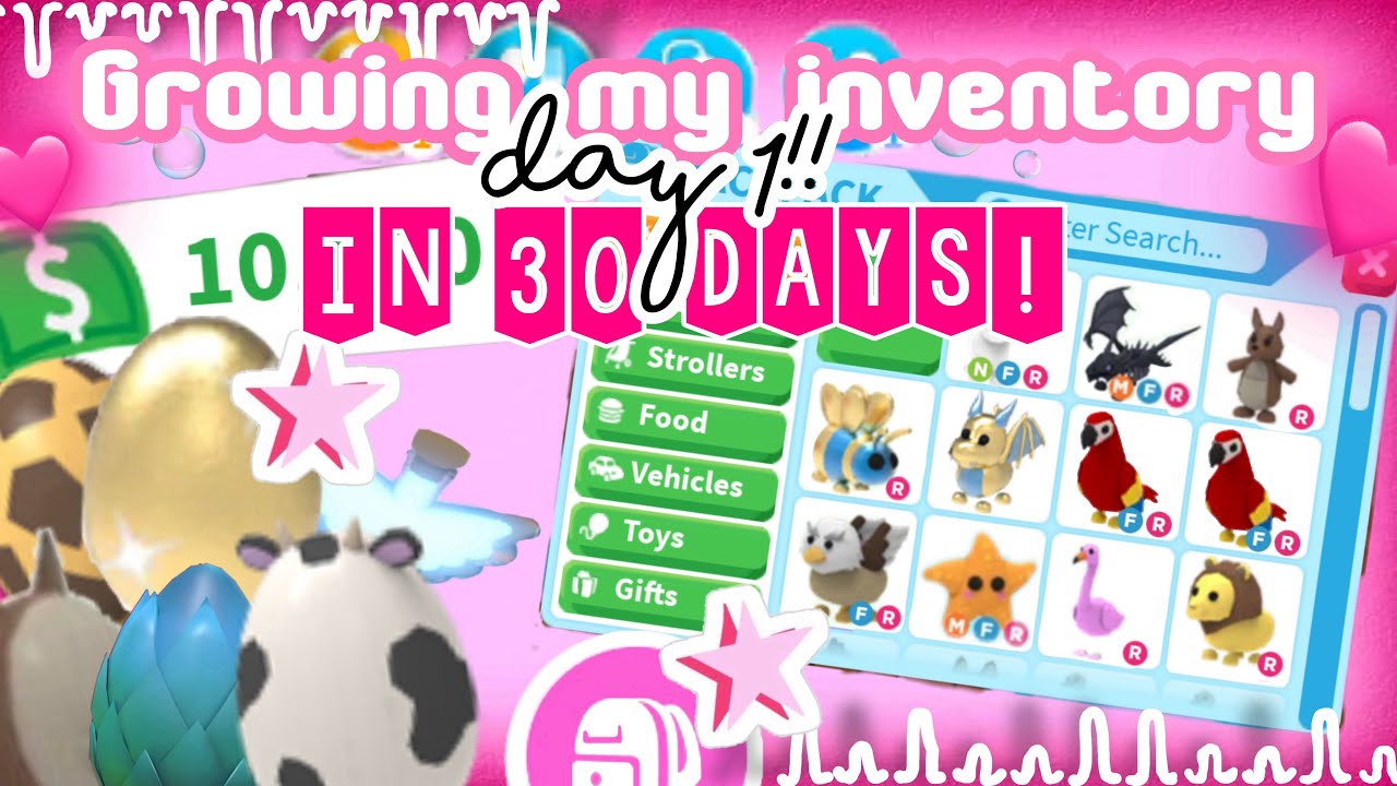 Day 1- Growing My Inventory In 30 DAYS!!- In Adopt Me. - YouTube