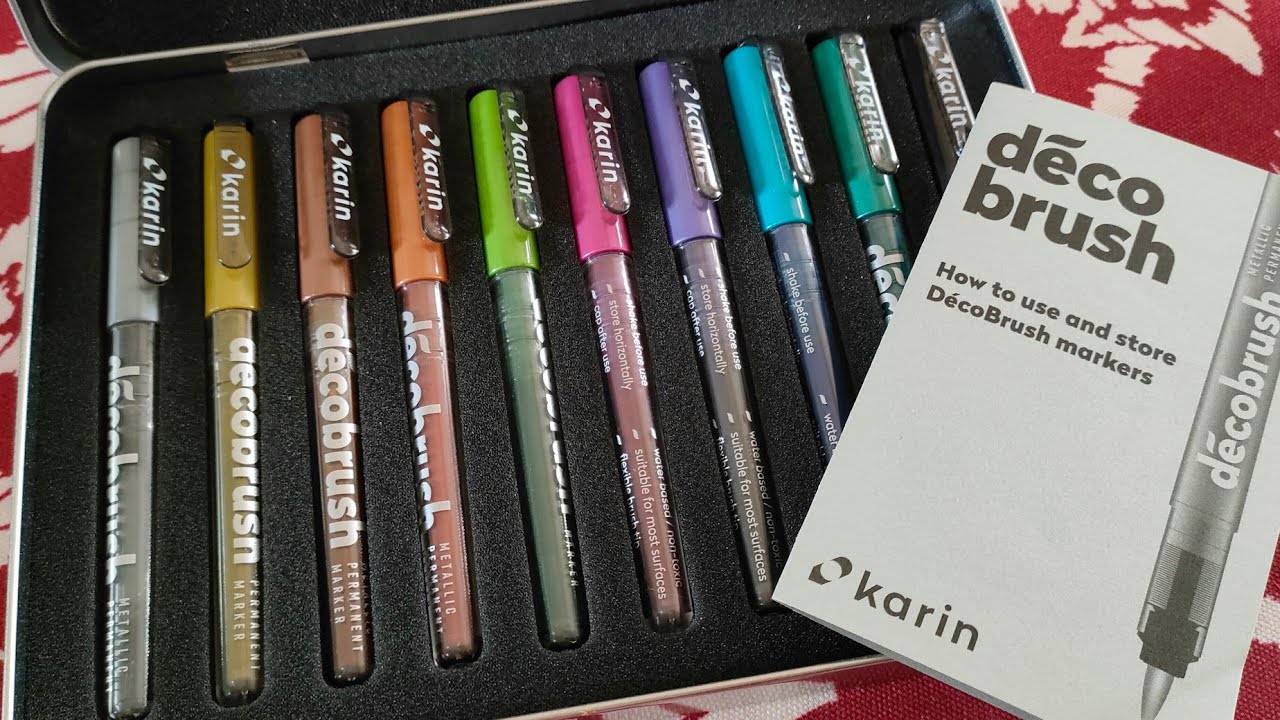 UNBOXING & SWATCHES | KARIN METALLIC MARKERS | MIYUKI E. - YouTube