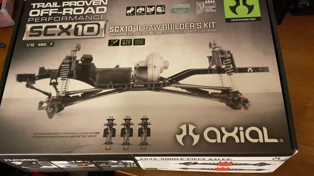 SCX10ii chassis kit full build, unboxing and over view - YouTube