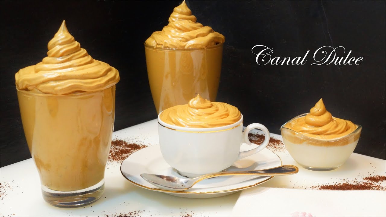 CREMA DE CAFÉ CAPUCHINO SUPER CREMOSO CON 3 INGREDIENTES SIN HUEVO Y ...