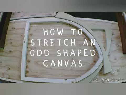 How to Stretch an Odd Shaped Canvas - YouTube