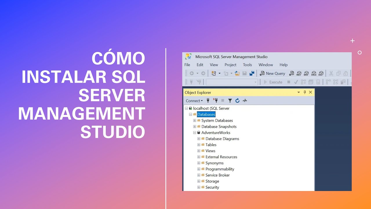 Cómo instalar SQL Server Management Studio paso a paso - YouTube