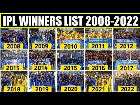 IPL Winner And Runner-Up List Of All Season. Cricket Struggle. #ipl ...