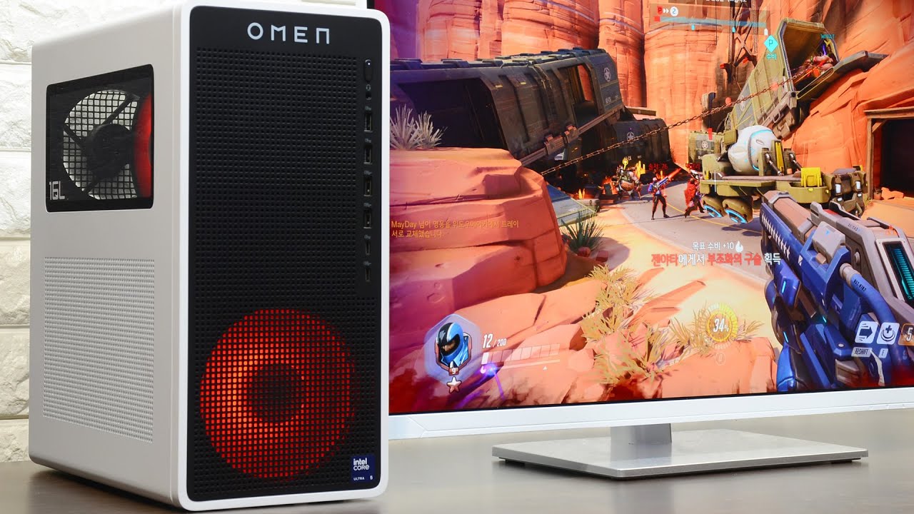 디자인으로 승부하는 컴팩트 게이밍 PC, HP OMEN TG03-0002KR - YouTube