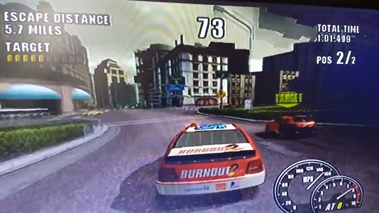 Burnout 2 Pursuit Oval Racer Custom Compact Palm Bay Marina - YouTube