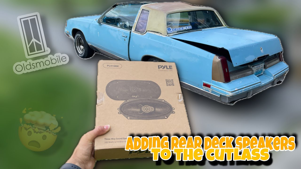 Installing the New 4x10 Rear Deck Speakers in My Cutlass - YouTube