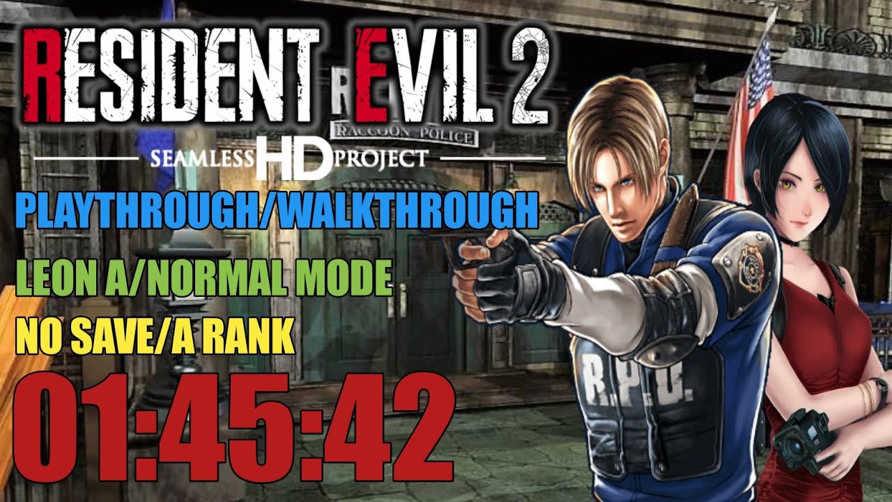 [RE2 Seamless HD] 100% Playthrough/Walkthrough Leon Story A, Normal ...