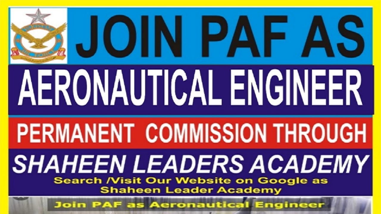 JOIN PAF AS AERONAUTICAL ENGINEER (CAE ENGINEERING OFFICER) THRO ...