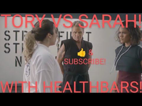 Tory VS Sarah! (Dojo Fight With HealthBars!) - Cobra Kai (S3E6 "King ...