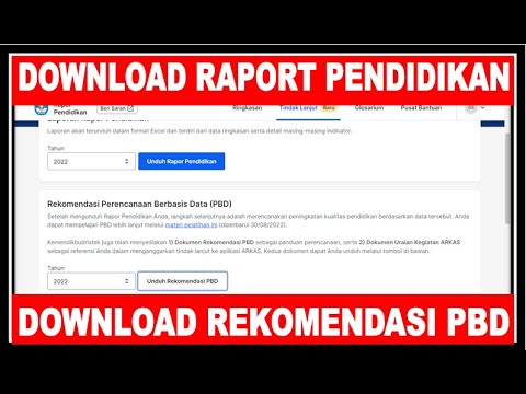 CARA DOWNLOAD RAPORT PENDIDIKAN 2022 DAN DOWNLOAD REKOMENDASI PBD - YouTube