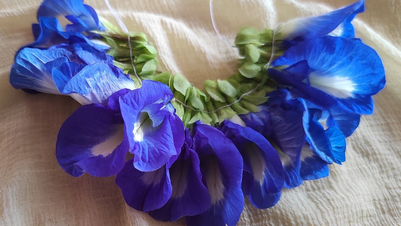 How to make sankam flower Garland - YouTube