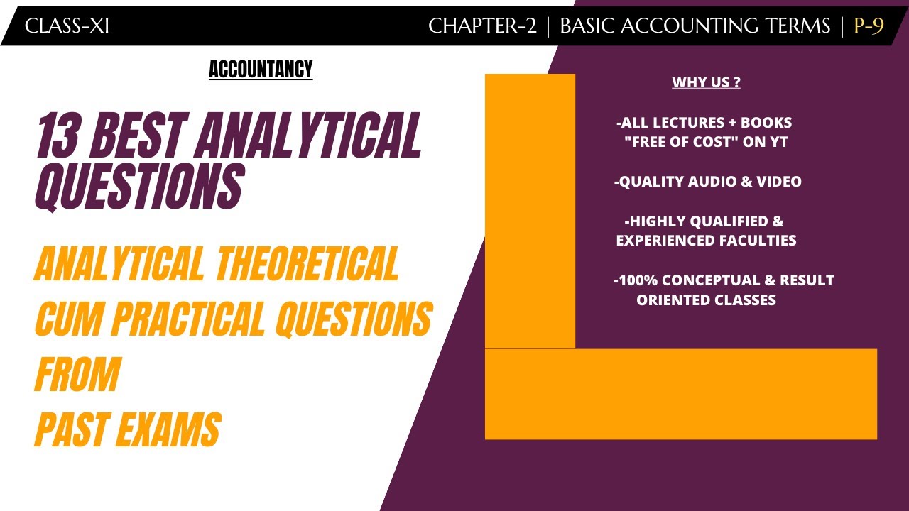 29 | Basic Accounting Terms | Chapter-2 | P-9 | Class XI | Accountancy | 13 Best Analytical ...