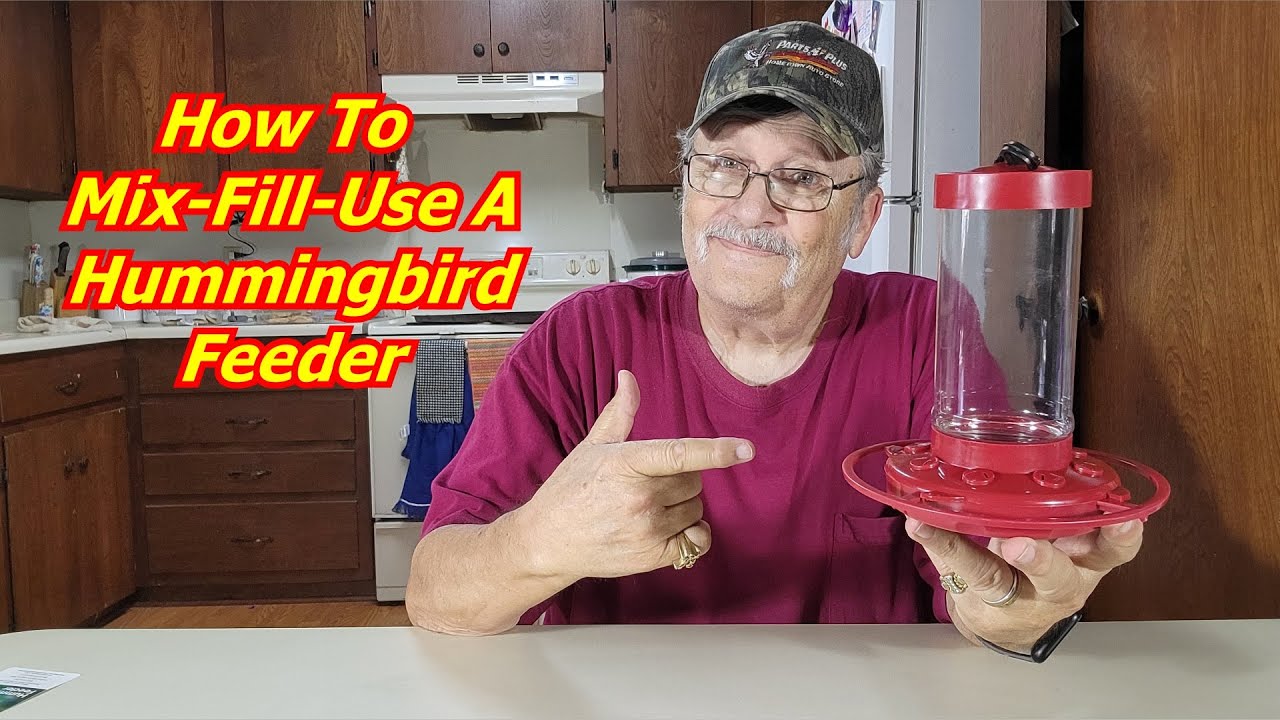 How To Set Up Mix Solution and Set Out A Hummingbird Feeder - YouTube