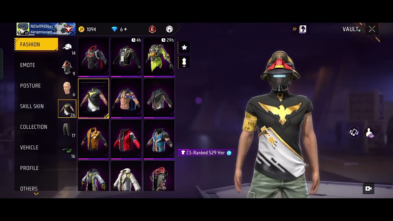 Free fire purchased look and free look 🧐 - YouTube