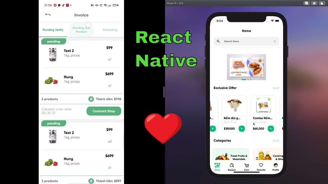React Native Ecommerce App Demo Product YouTube React Native Ecommerce App Demo Product YouTube