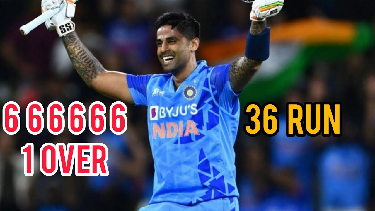 Surya Kumar yadav | 6 ball 6 six | Surya Kumar yadav 1 over 36 run ...