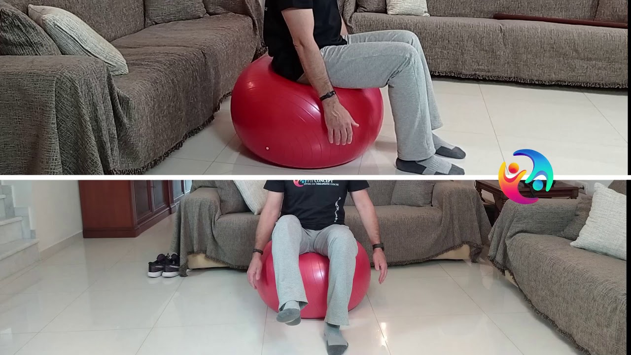 ΙΣΟΡΡΟΠΙΑ ΣΕ FIT BALL ΚΑΘΙΣΤΗ ΘΕΣΗ ΜΕ ΑΡΣΗ ΤΟΥ ΕΝΟΣ ΠΟΔΙΟΥ - YouTube