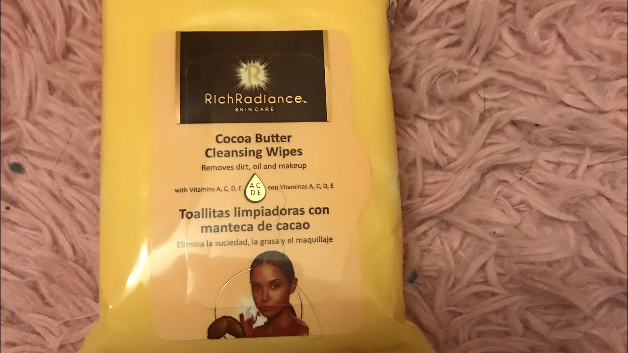 Dollar tree cocoa butter cleansing wipes review - YouTube