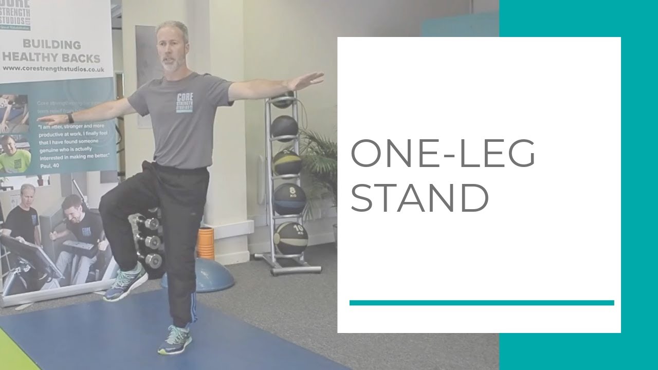Core Workout Safe for Back Pain: One Leg Stand - YouTube